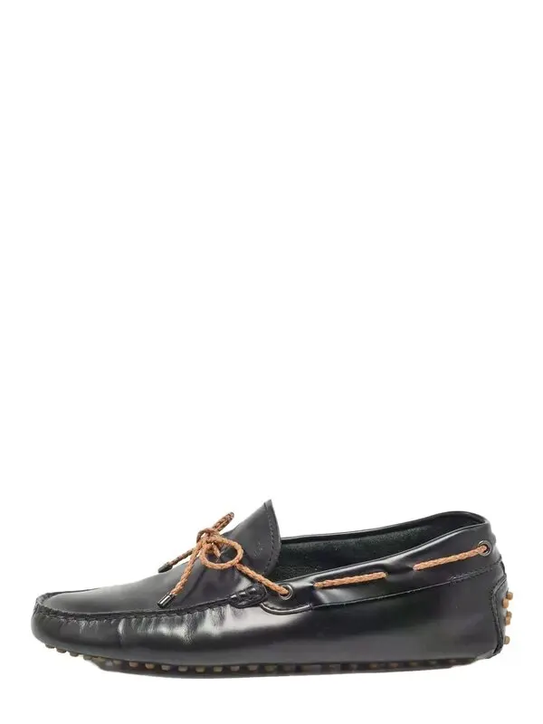 TOD'S Leather Boat Shoes - Black