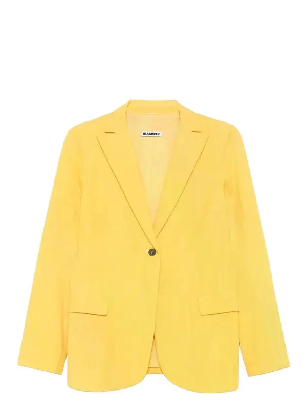JIL SANDER 2010s Striped Blazer - Yellow