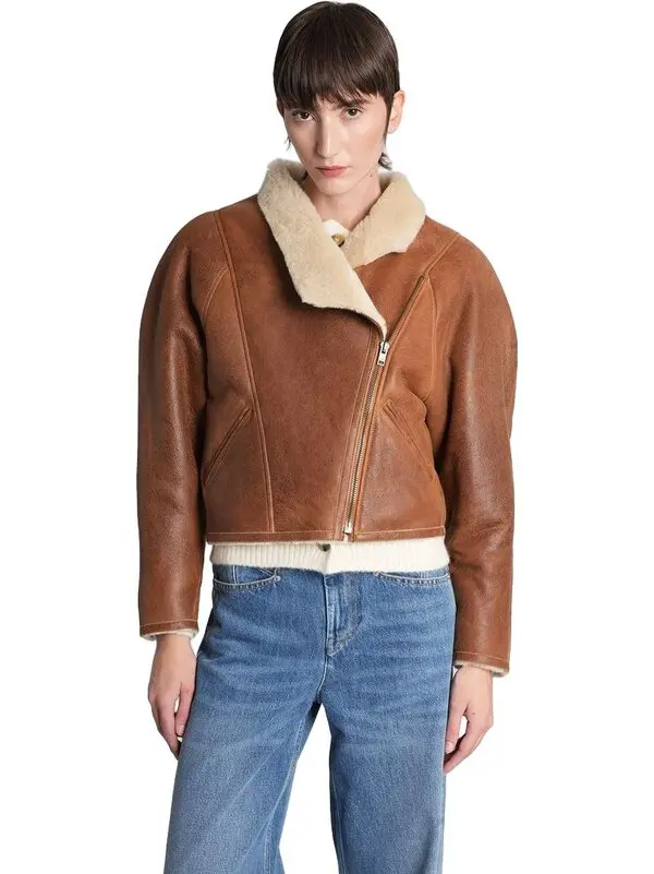 Isabel Marant Blondine Leather Jacket - Brown