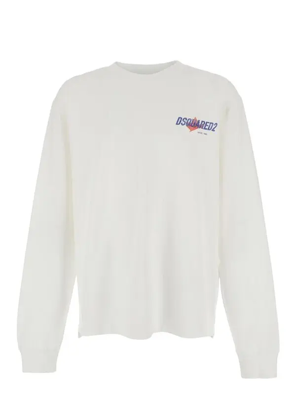 Dsquared2 Cotton Logo Sweater - White