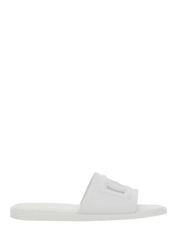 Dolce & Gabbana Logo Detail Sandals - White