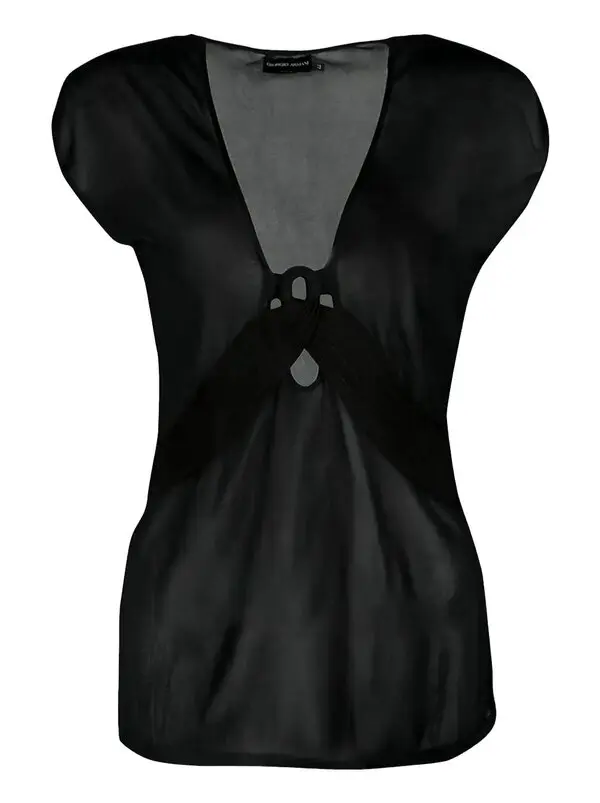 Giorgio Armani Cut-out Top - Black