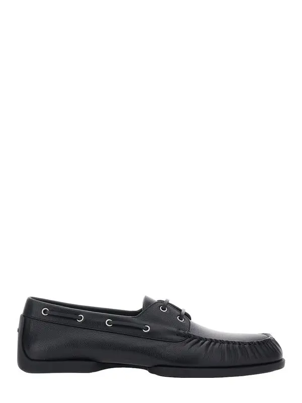 JIL SANDER Loafers With Ruched Details - Black