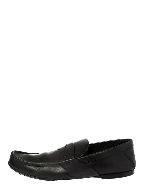 LOUIS VUITTON Leather Loafers - Black