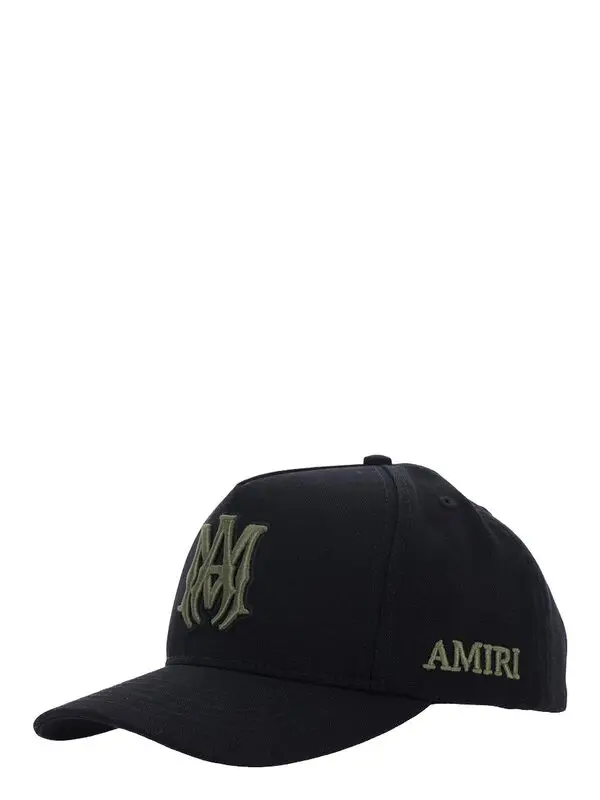 Amiri Cotton Baseball Cap With Logo - Black