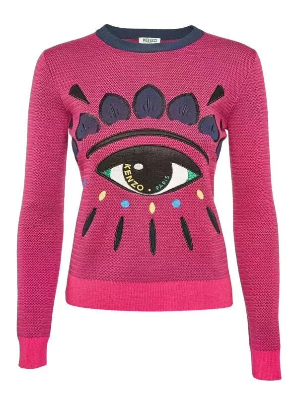 Kenzo Eye-detail Knit Sweater - Pink