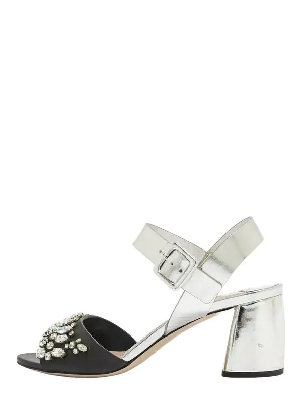 Miu Miu 70mm Crystal-embellished Sandals - Black
