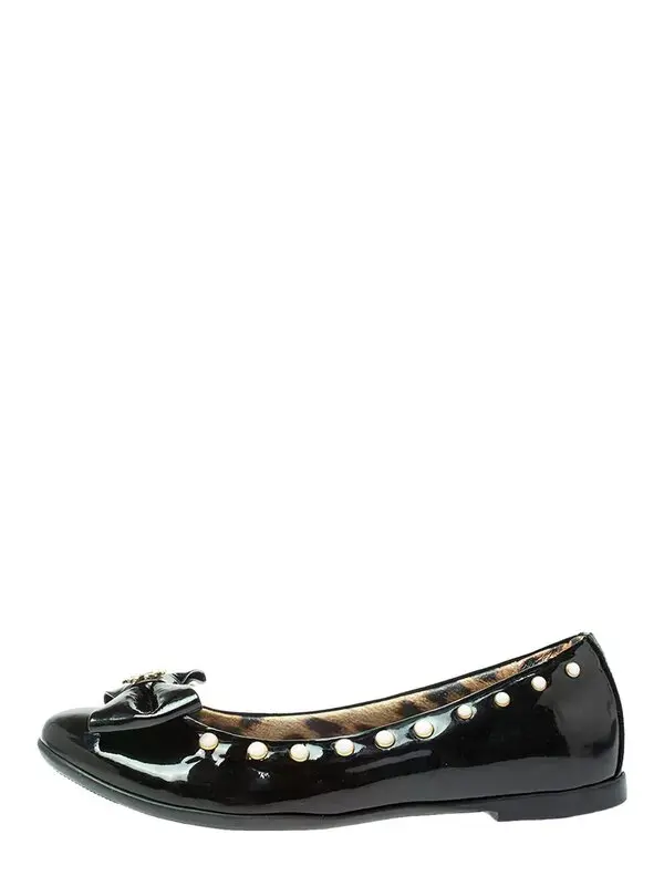 Roberto Cavalli Bow-detail Studded Ballet Flats - Black
