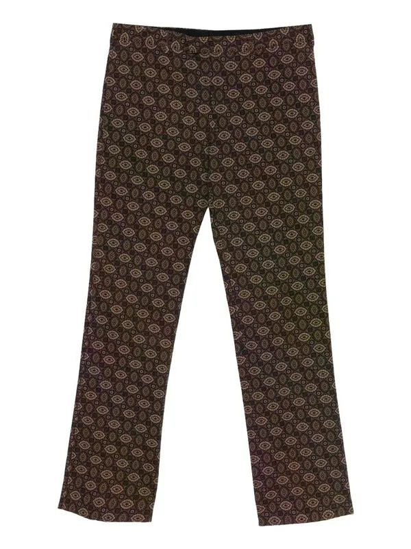 Prada 2010s Kaleidoscopic-print Trousers - Brown