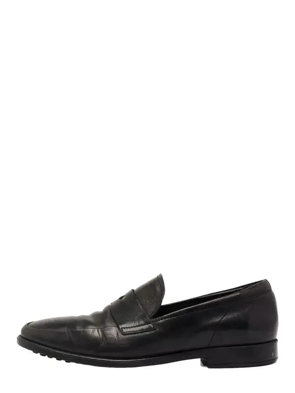 TOD'S Leather Penny Loafers - Black