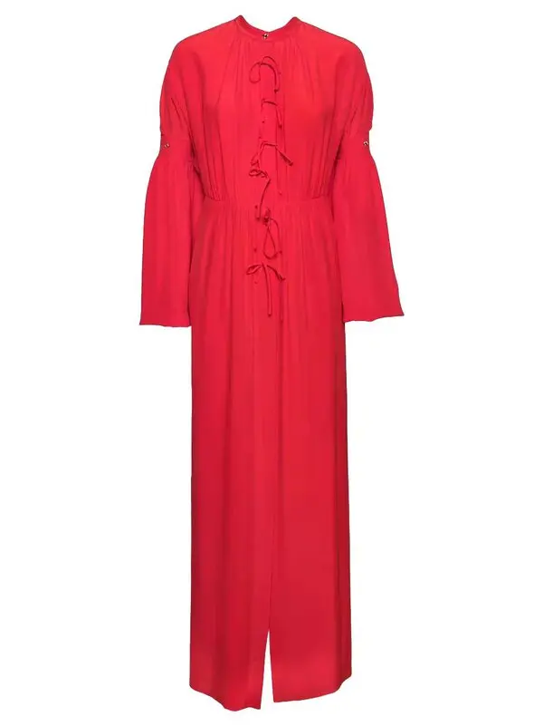 Burberry Tie-detail Maxi Dress - Red