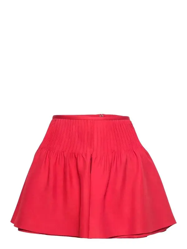 Valentino Garavani Pleated A-line Shorts - Red