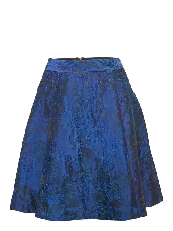 Alice + Olivia Floral-brocade Mini Skirt - Blue