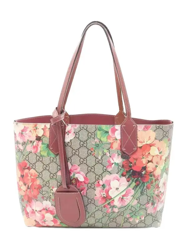 Gucci 2000s Gg Blooms Reversible Tote Bag - Neutrals