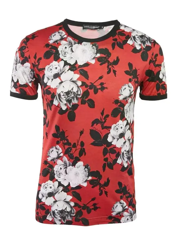 Dolce & Gabbana Floral-print T-shirt - Red