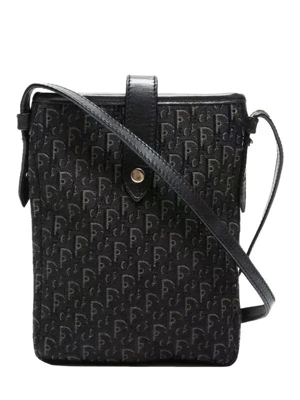 Dior Trotter Pattern Cross-body Bag - Black