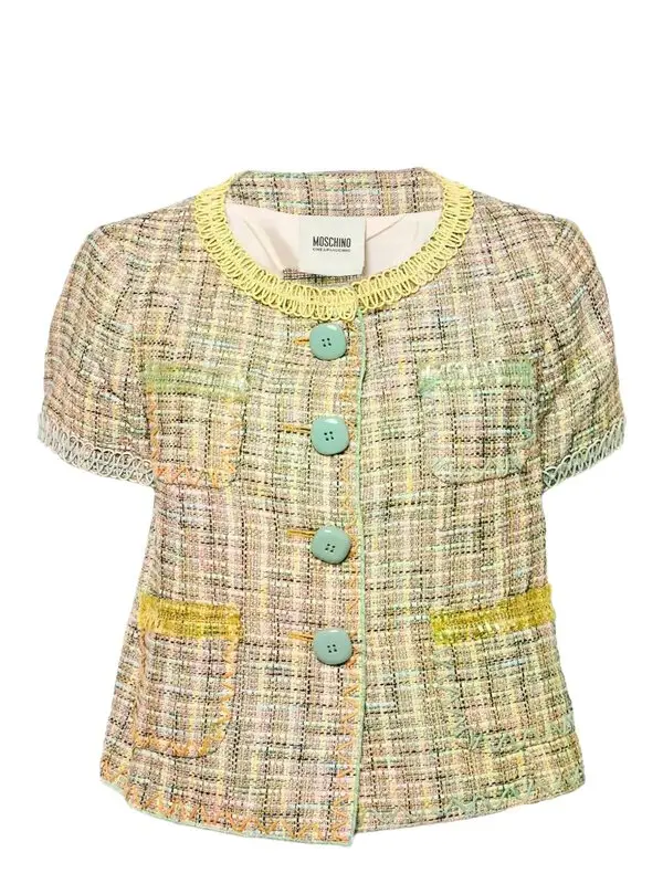 Moschino Tweed Short-sleeve Jacket - Neutrals