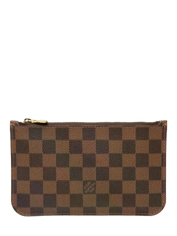 LOUIS VUITTON 2015 Damier Ebene Neverfull Pm Pouch - Brown