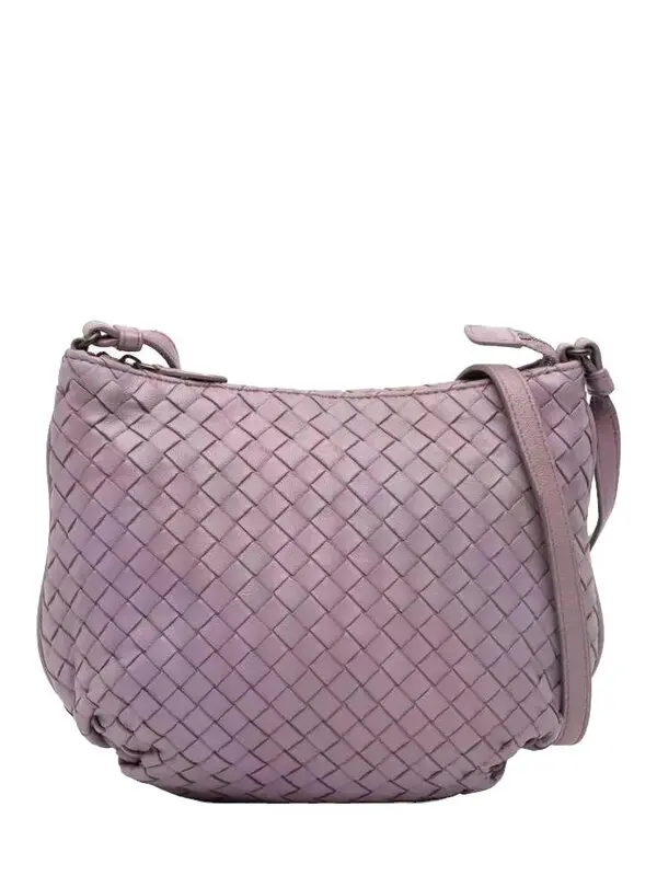 Bottega Veneta Nappa Intrecciato Crossbody Bag - Purple
