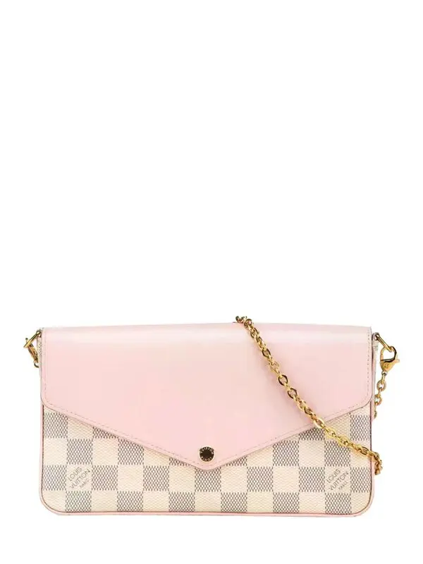 LOUIS VUITTON 2019 Damier Azur Pochette Felicie - Pink