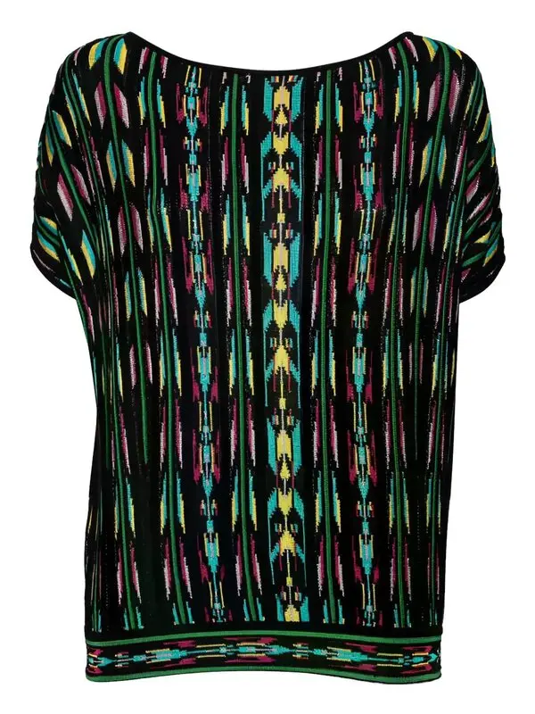Missoni Patterned Intarsia Top - Black