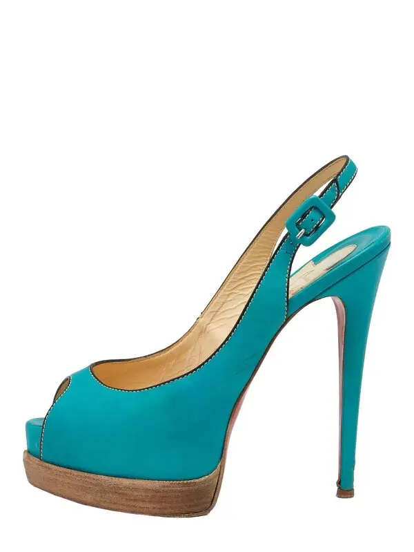 CHRISTIAN LOUBOUTIN 160mm Leather Sandals - Blue