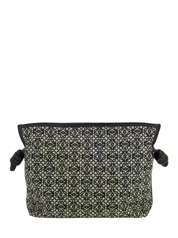 Loewe 2020s Flamenco Knot Clutch Bag - Black