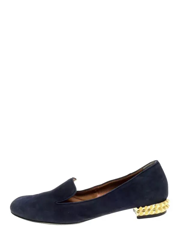 Fendi Suede Studded-heel Shoes - Blue