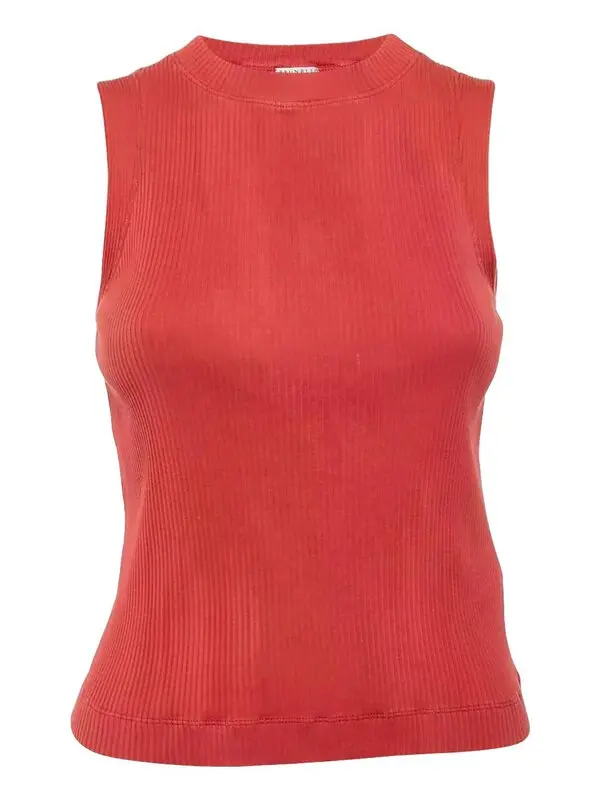 Brunello Cucinelli Ribbed-knit Tank Top - Red