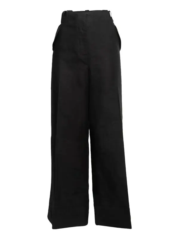 Gianfranco Ferre Linen Trousers - Black