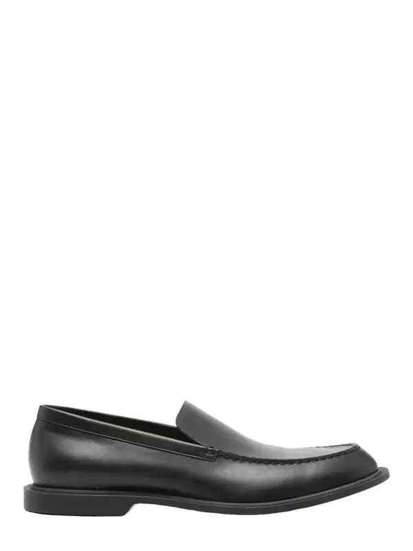 THE ROW Nic Leather Loafers - Black