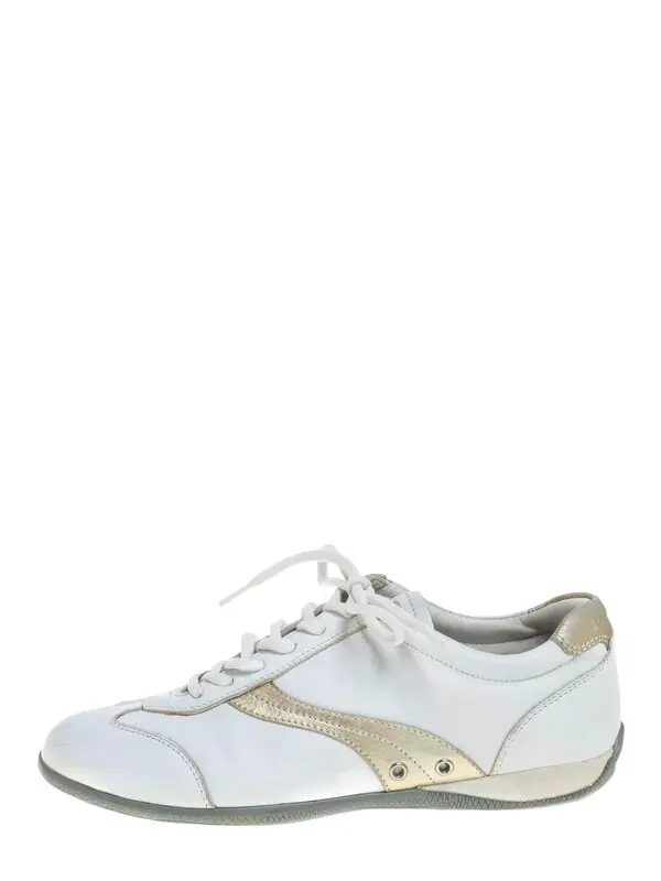 Prada Leather-trim Sneakers - White