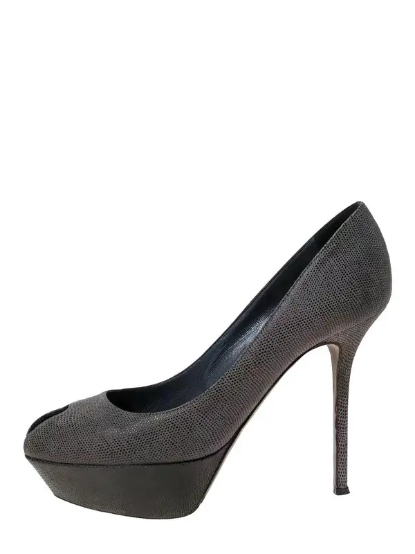 SERGIO ROSSI 2024 Platform Peep-toe Pumps - Grey