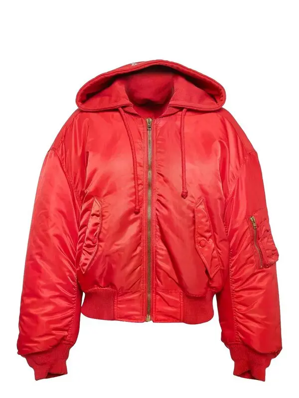 Vetements Hooded Bomber Jacket - Red