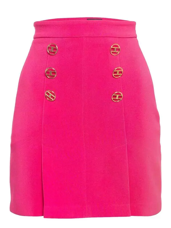 Elisabetta Franchi Decorative-button Mini Skirt - Pink