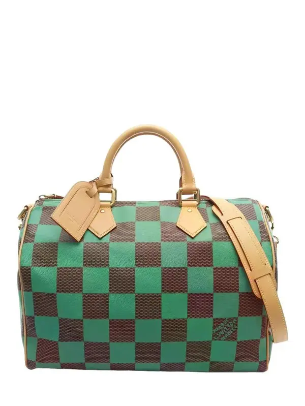 LOUIS VUITTON Speedy 40 Bandoulière Damier Tote - Green