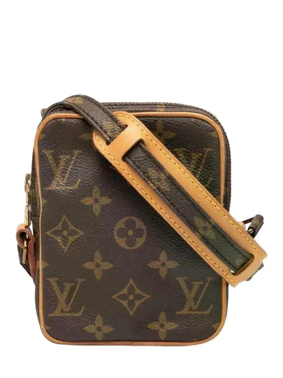 LOUIS VUITTON 1990 Monogram Mini Danube Crossbody Bag - Brown