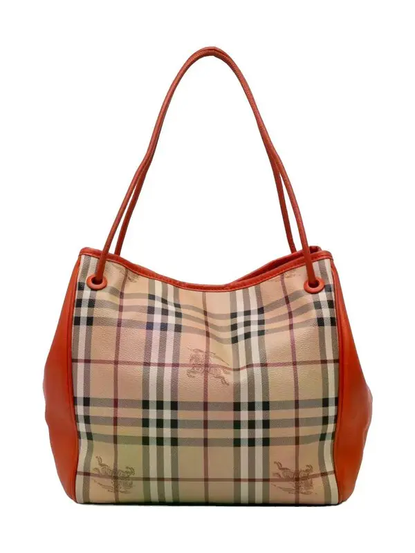 Burberry Small Haymarket Check Canterbury Tote Bag - Brown