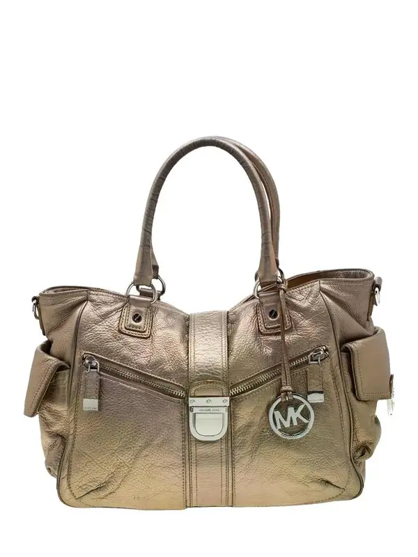 Michael Kors Leather Tote Bag - Gold