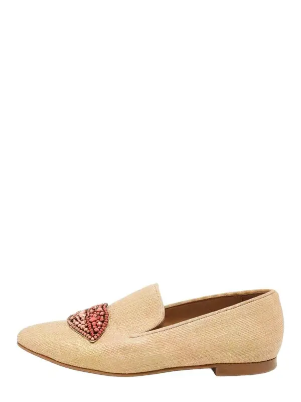 Stella McCartney Raffia Embellished Slippers - Brown