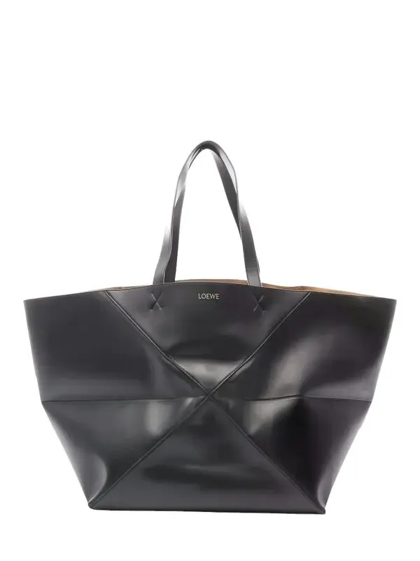 Loewe Puzzle Fold Tote Bag - Black