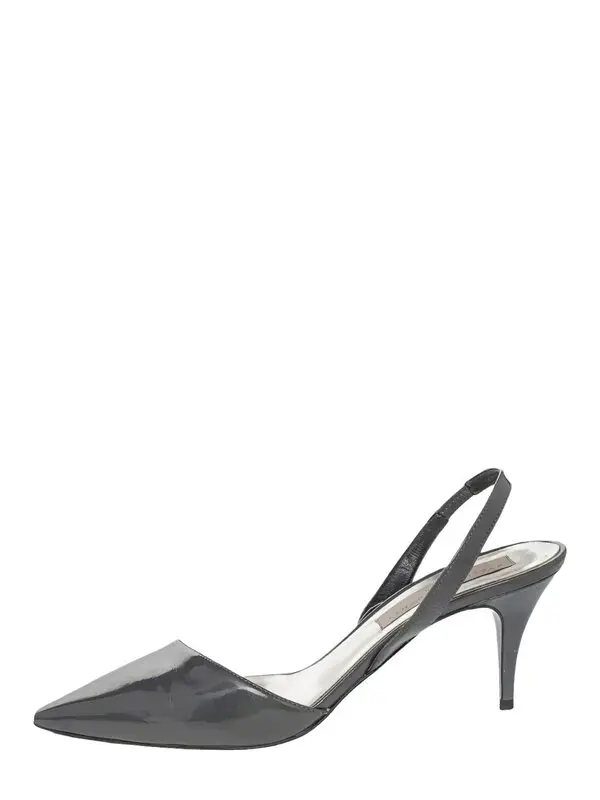 Stella McCartney 75mm Faux-leather Slingback Pumps - Grey