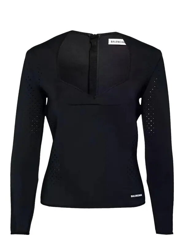 Balenciaga Perforated Top - Black