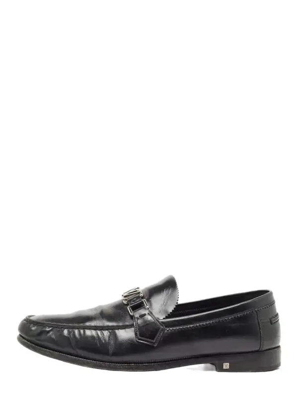 LOUIS VUITTON Leather Loafers - Black