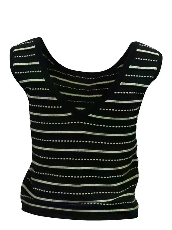 Sandro Striped Knitted Vest - Black