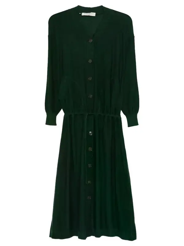 Saint Laurent 1990s Wool Dress - Green