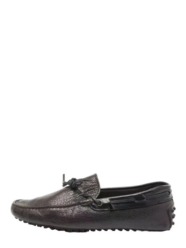 TOD'S Pebble Leather Loafers - Black