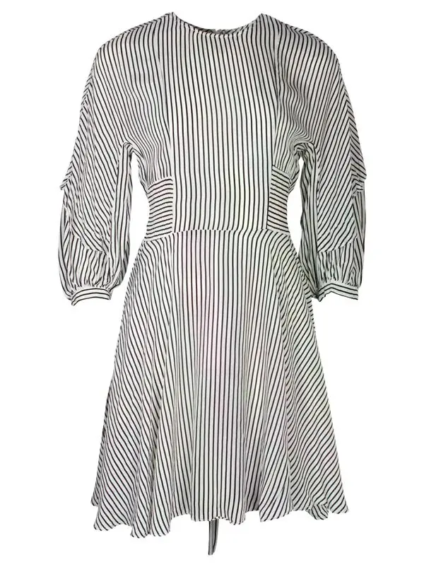 Maje Striped Mini Dress - White