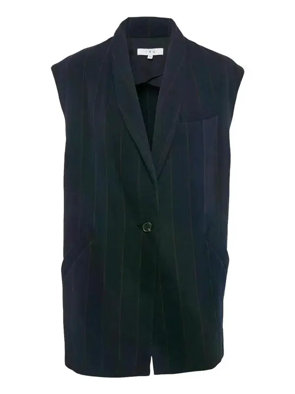 IRO PARIS Pinstripe Sleeveless Coat - Blue