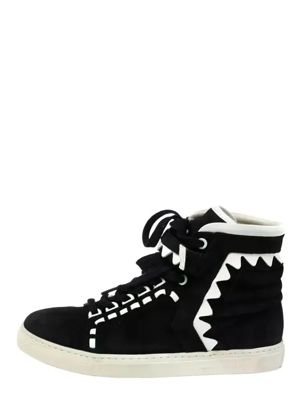 SOPHIA WEBSTER Contrast-stitching High-top Sneakers - Black